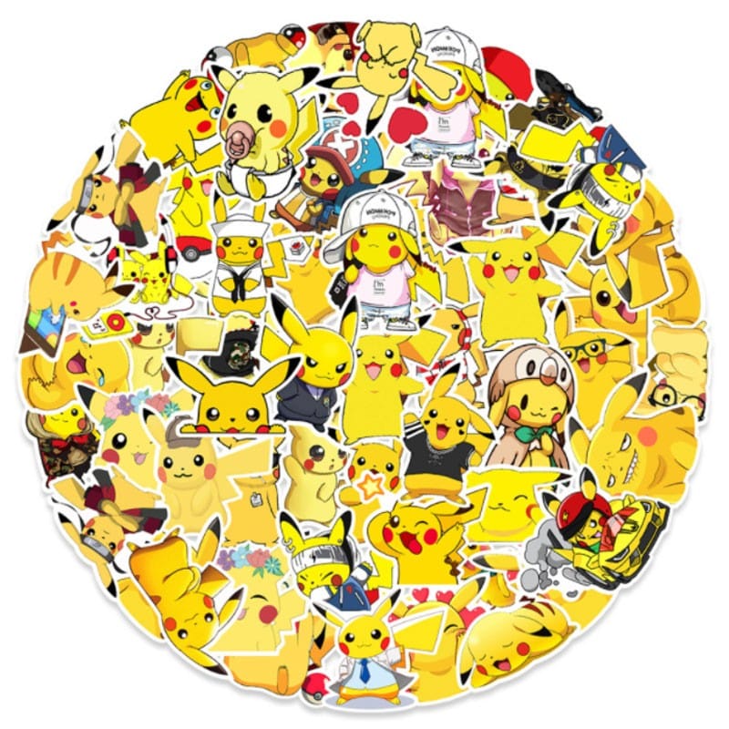 Pack de 50 Stickers Pokémon Pikachu • La Pokémon Boutique